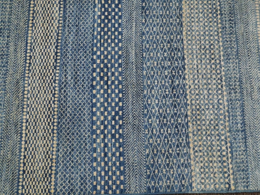 Blue Bands Runner - Oriental Rugs - Nomad Rugs